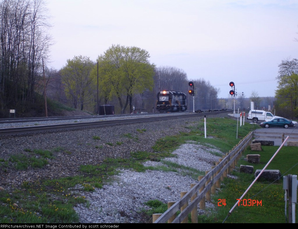 A pair of helper SD40-2's about to pass the Cresson Engine House WB